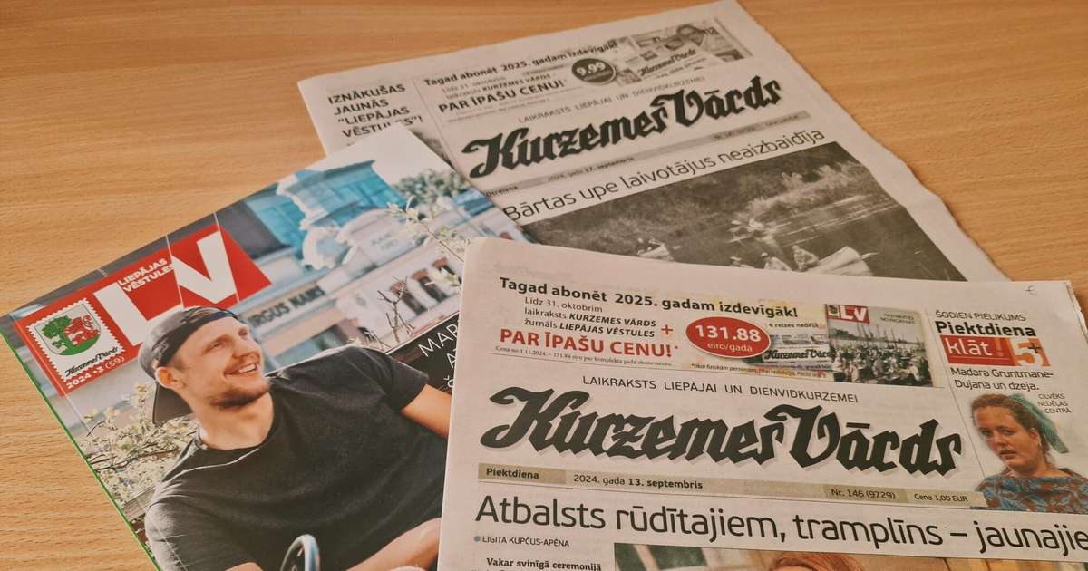 Abonē laikrakstu “Kurzemes Vārds” 2025. gadam lētāk! | liepajniekiem.lv